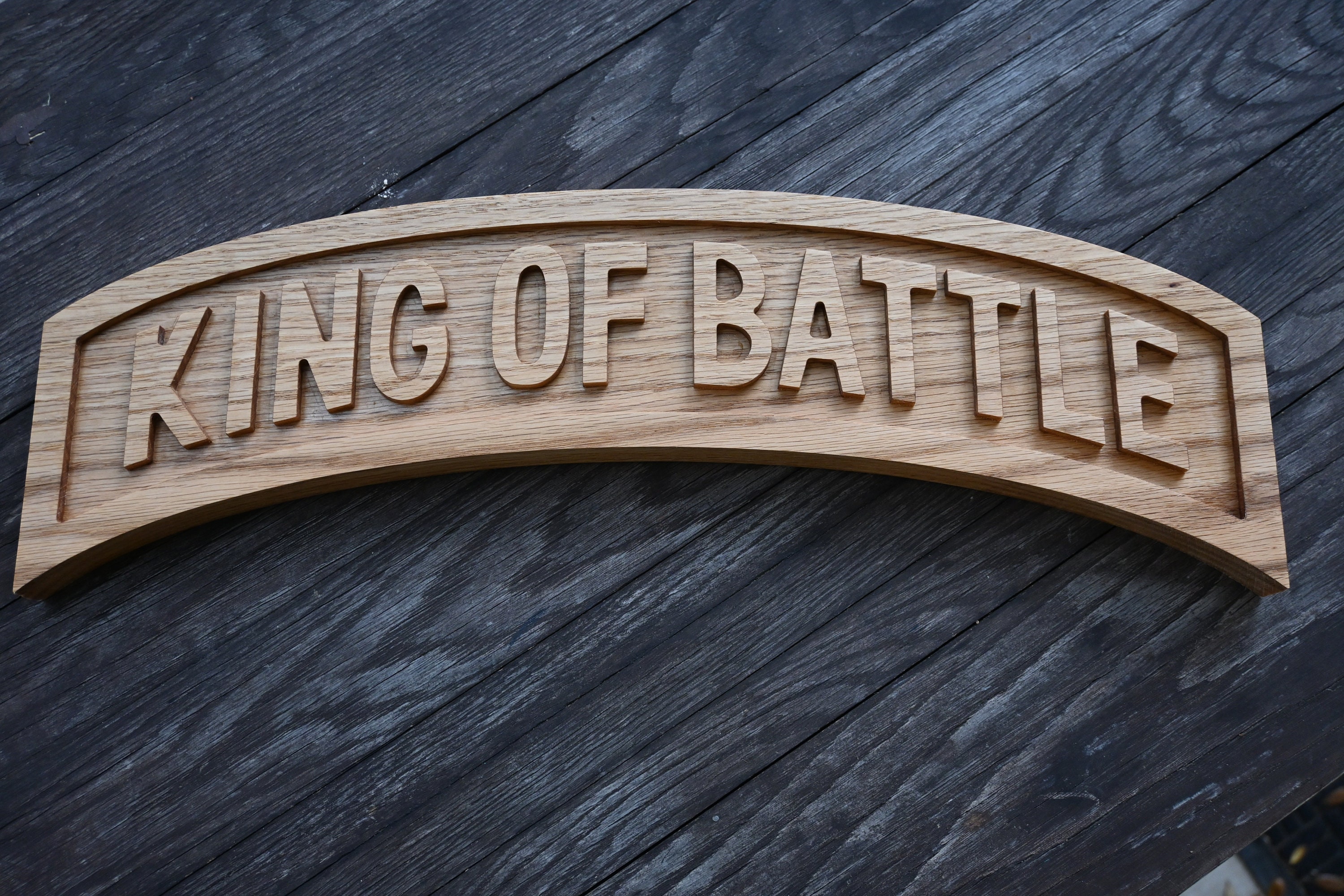 King of Battle Wood Tab 20” Wall Mounted Red Oak - Etsy