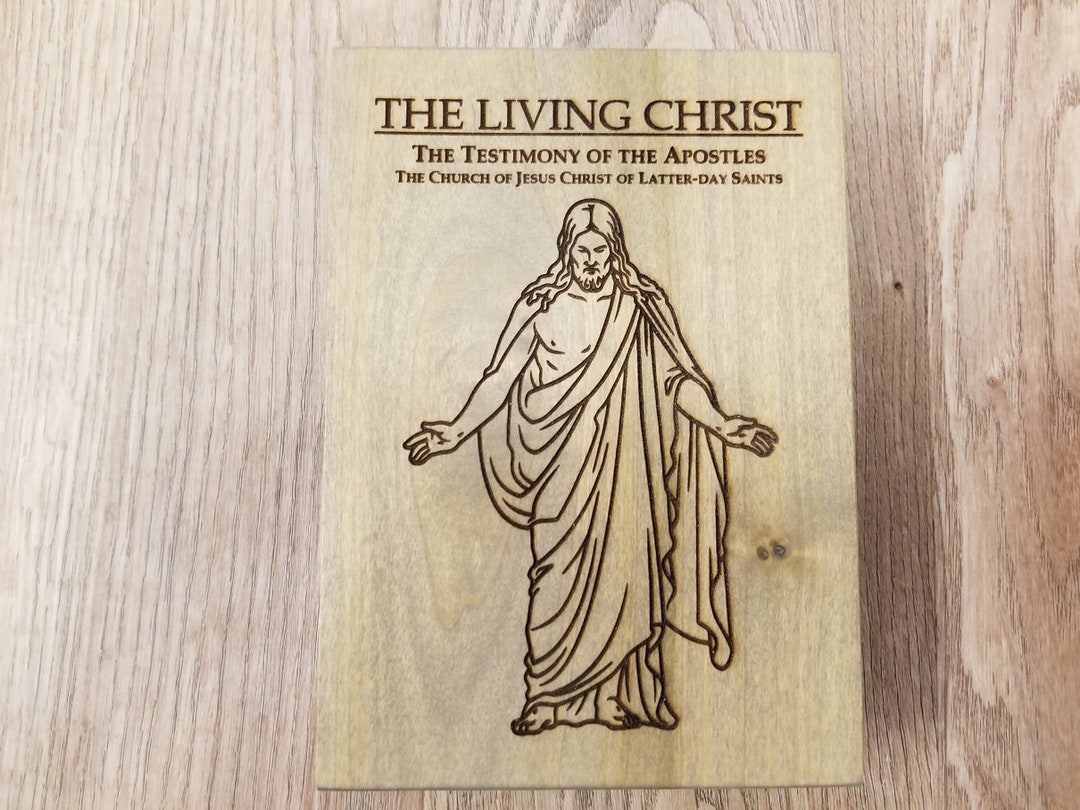 The Living Christ Mantle / Table / Dresser Display Wood Books - Etsy