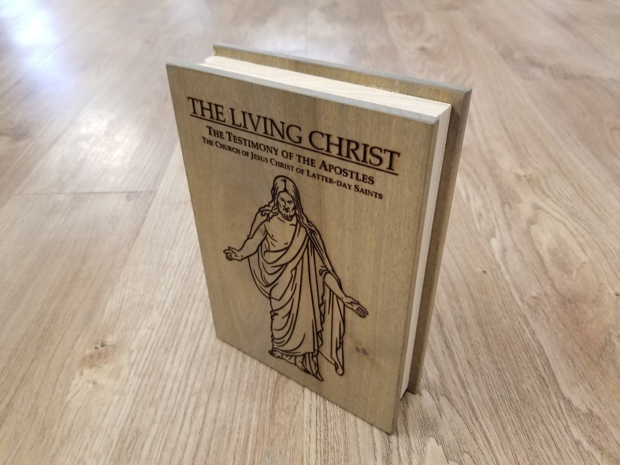 The Living Christ Mantle / Table / Dresser Display Wood Books - Etsy