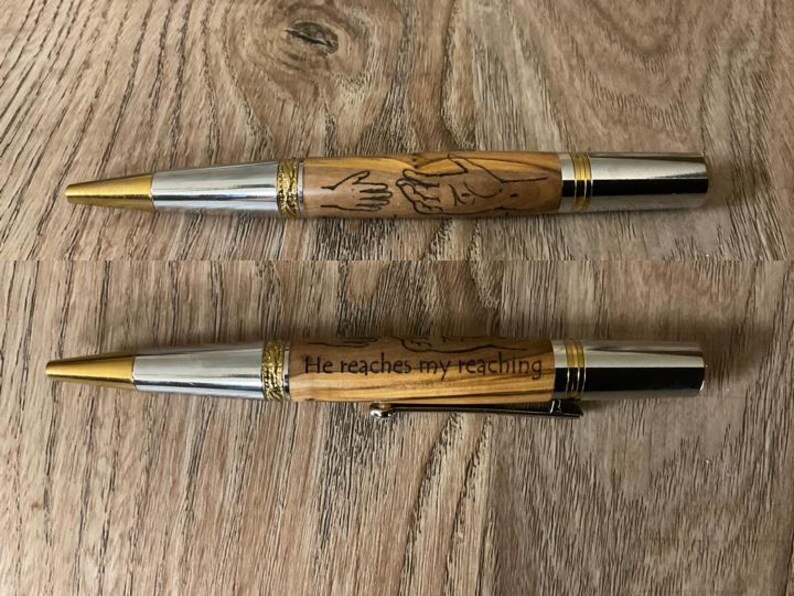 Majestic Squire Pen Made With Holy Land Olive Wood - Engravable - Etsy