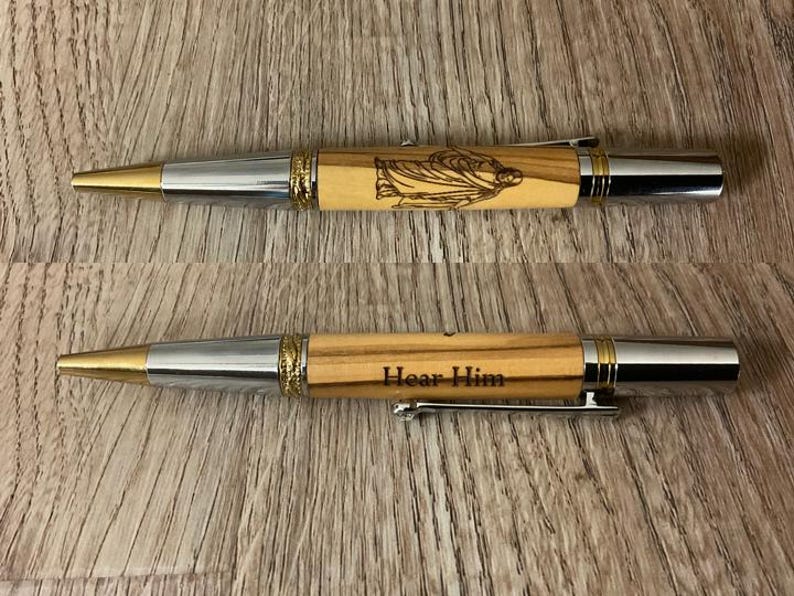 Majestic Squire Pen Made With Holy Land Olive Wood - Engravable - Etsy