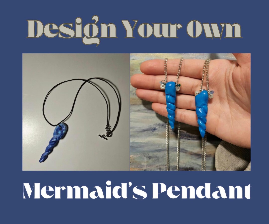 Design a Mermaid's Pendant Custom Necklace - Etsy