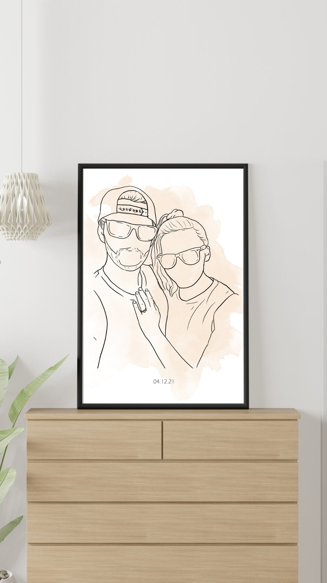 Digital Custom Couples Line Drawing | Couples Portrait | Gifts for Her ...