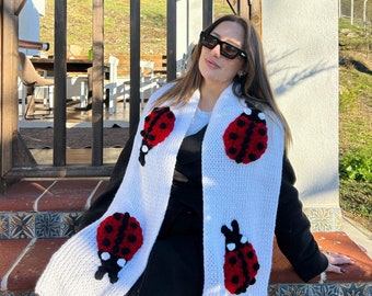 ladybug scarf knitting pattern