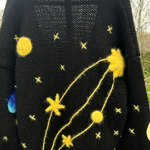 Long Galaxy Cardigan for Women,galaxy Cardigan,earth,saturn,jupiter ...