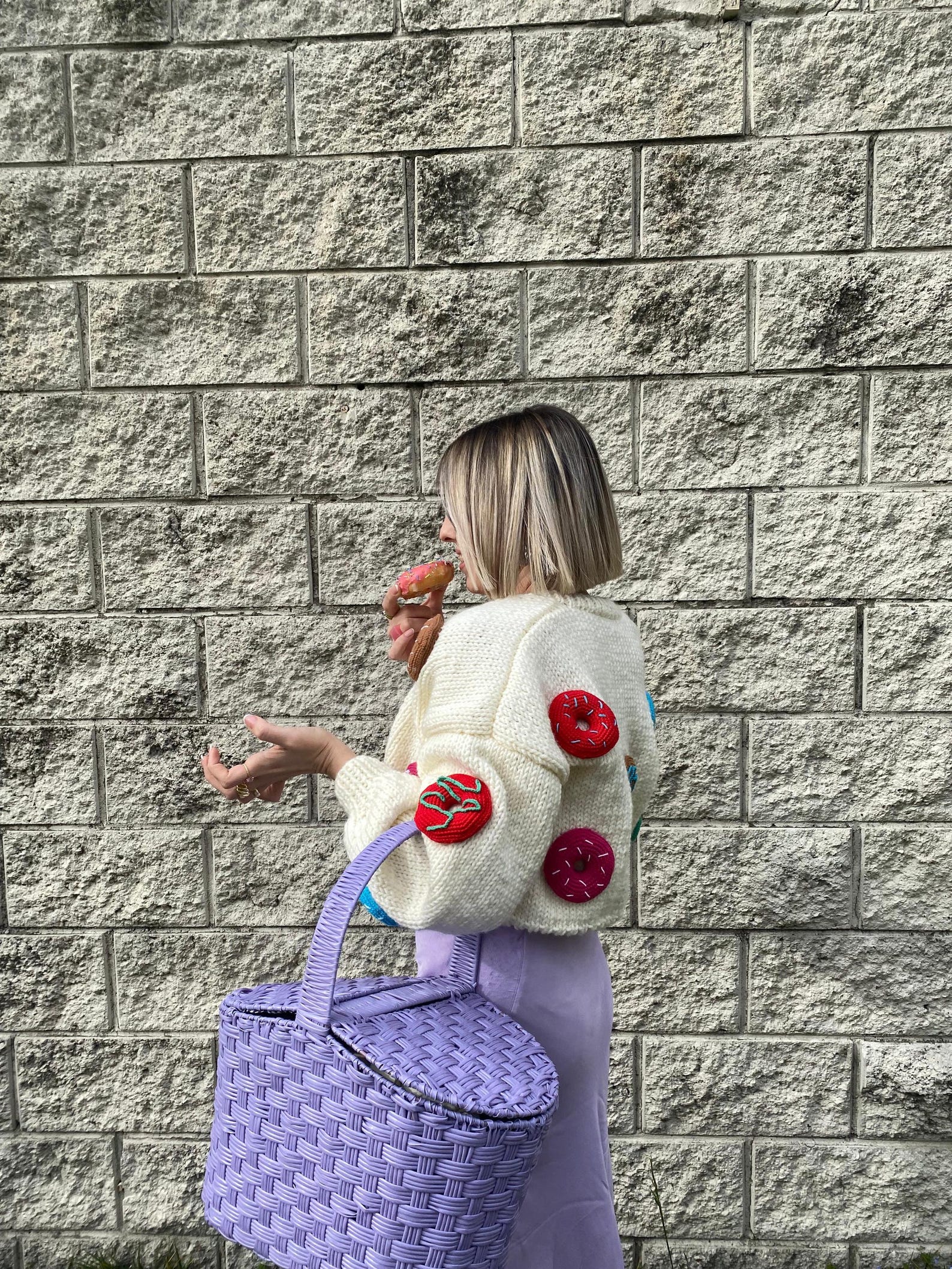Handmade Knitted Donut Cardigan: Chunky Cropped Sweater - Etsy