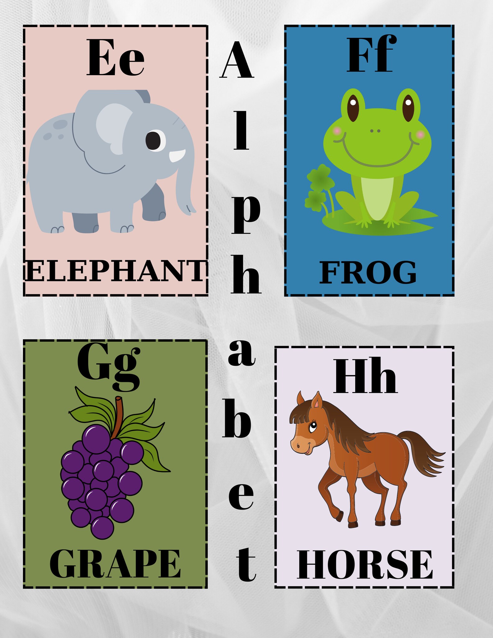 Alphabet Flashcards,printable Flashcards,abc Flashcards,animal Alphabet ...