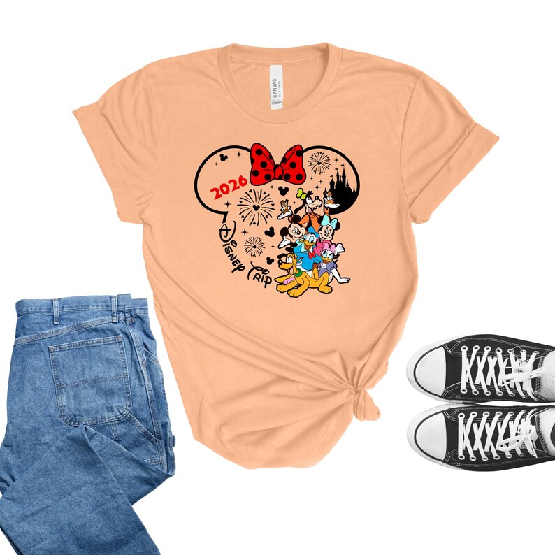 Personalized Disney Trip 2026 DTF Transfer – Mickey & Friends Family ...