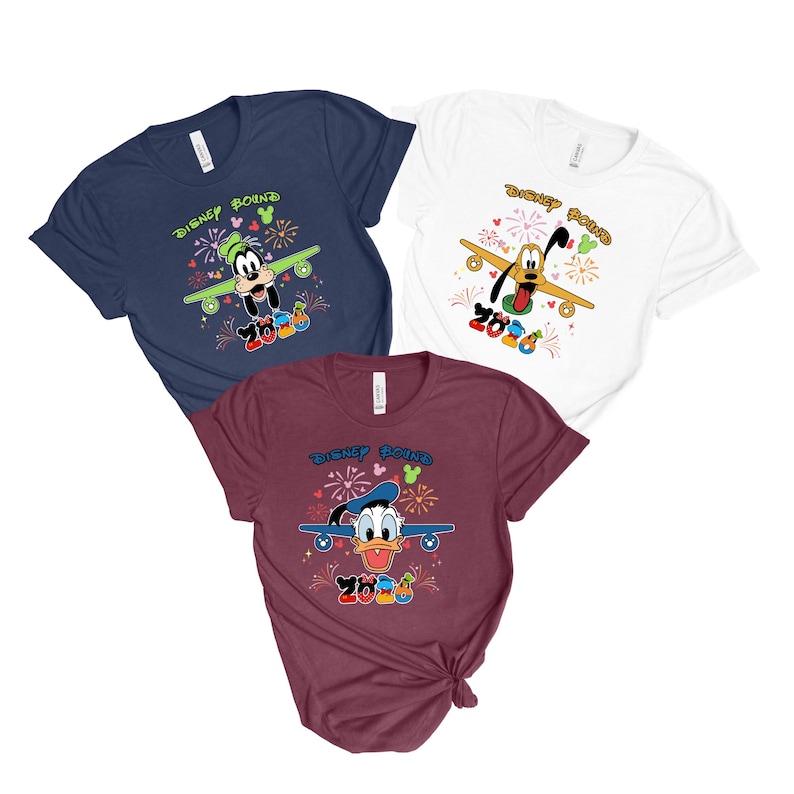 Disney Bound Birthday 2026 DTF Transfer Set – Mickey, Minnie, Goofy ...