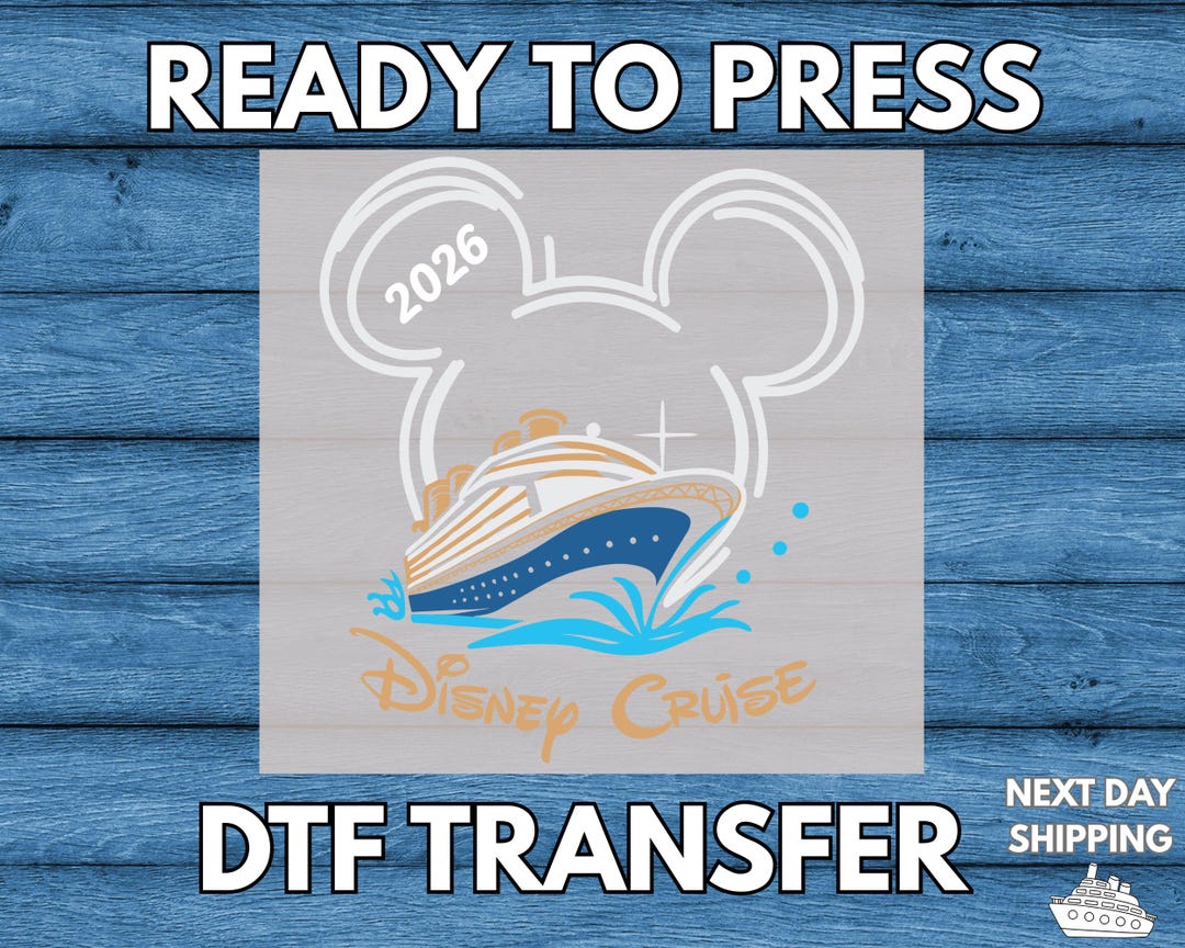 Disney Cruise 2026 Custom Name DTF Transfer – Personalized Cruise Ship ...