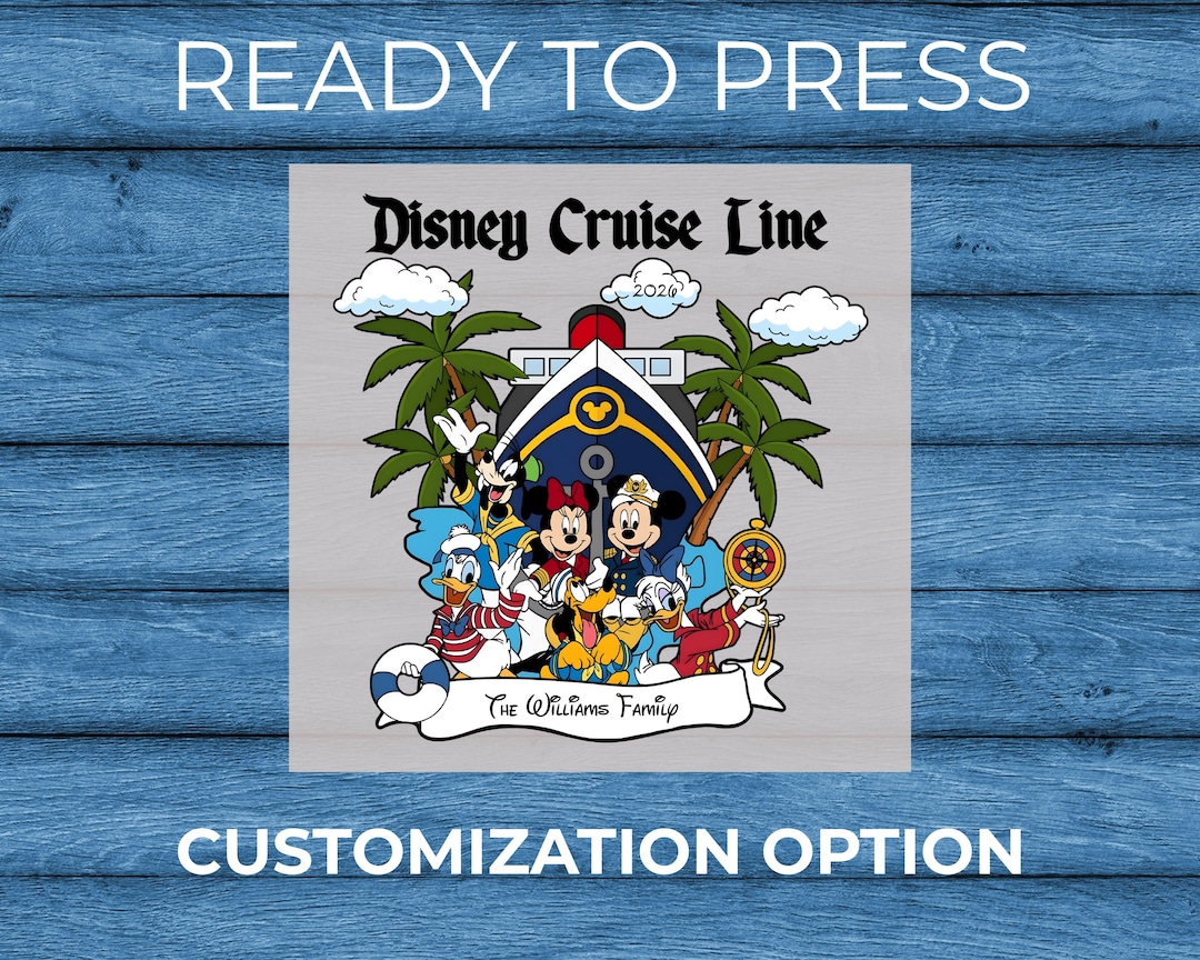 Disney Cruise Line Family Vacation DTF Transfer Ready to Press ...