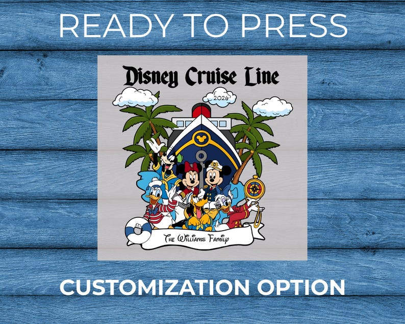 Disney Cruise Line Family Vacation DTF Transfer Ready to Press ...