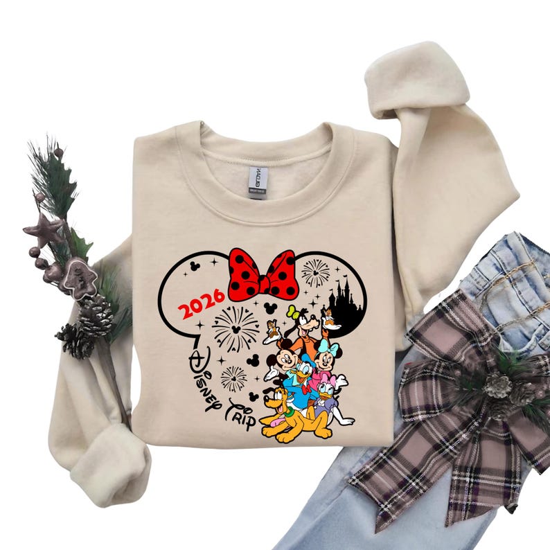 Personalized Disney Trip 2026 DTF Transfer – Mickey & Friends Family ...