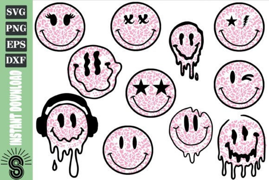 Svg de visage souriant svg de smiley svg de smiley - Etsy France