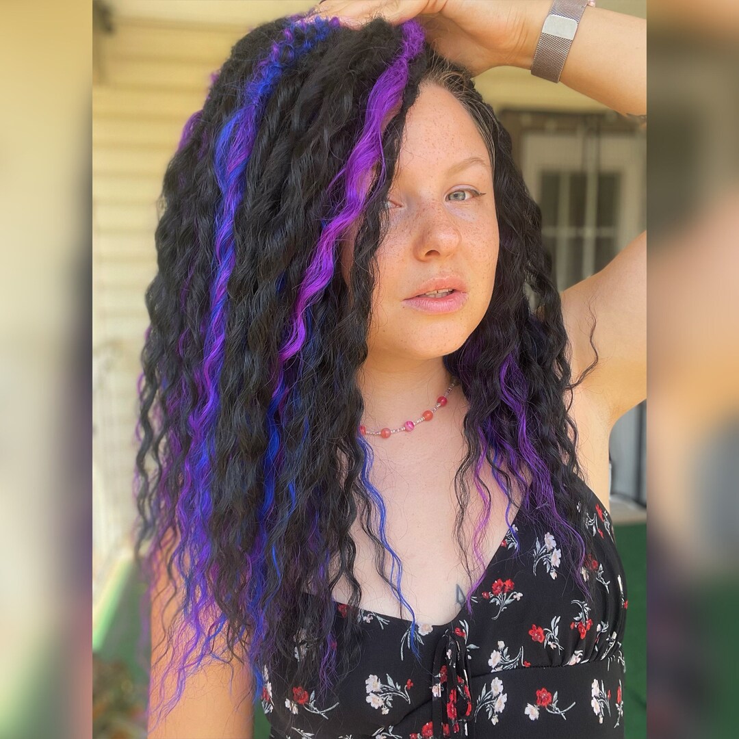 Set Neon. Crocheted Curly Dreadlocks Boho Hair Barbie Black - Etsy