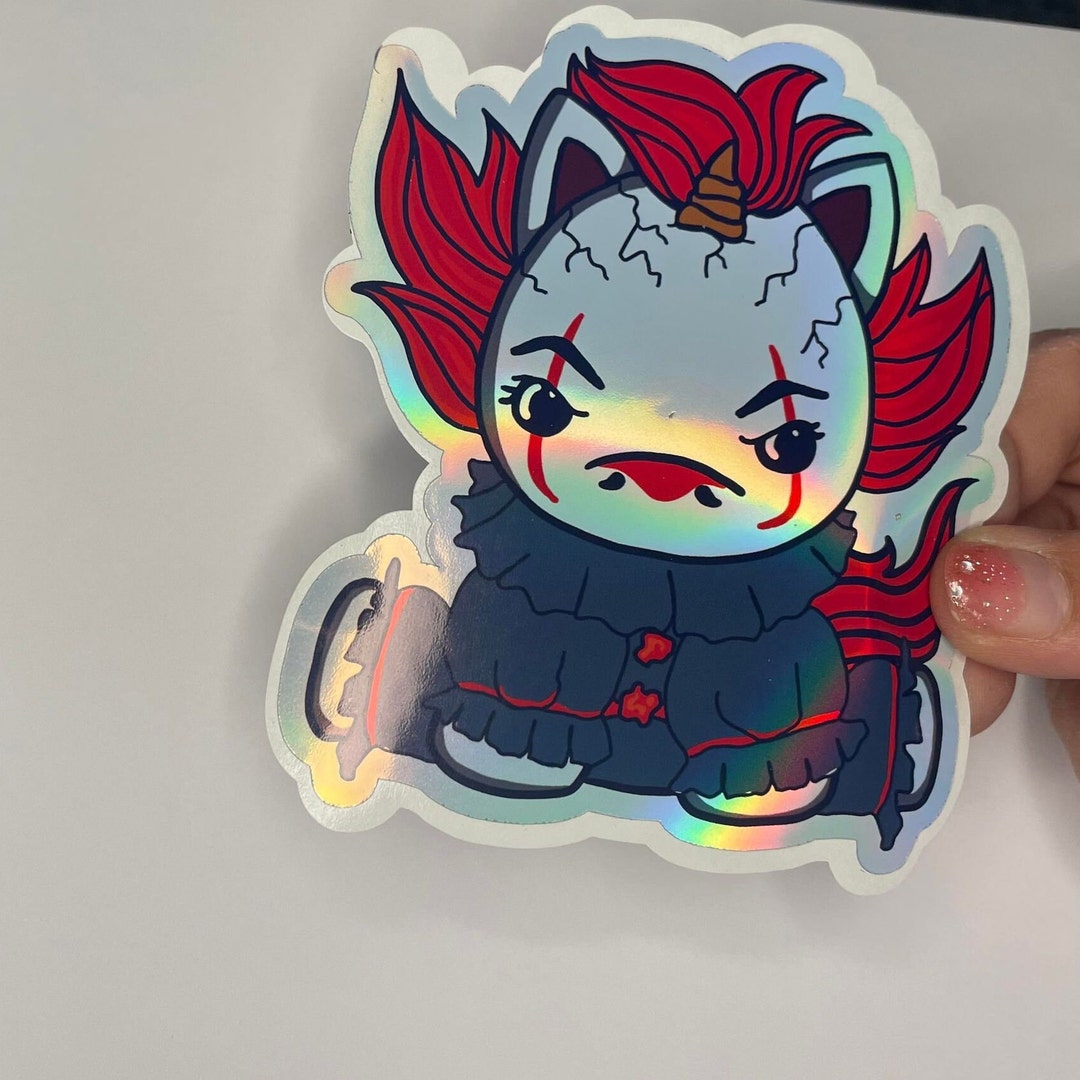 Holographic IT Pennywise Sticker. Made From Premium Holographic Vinyl ...
