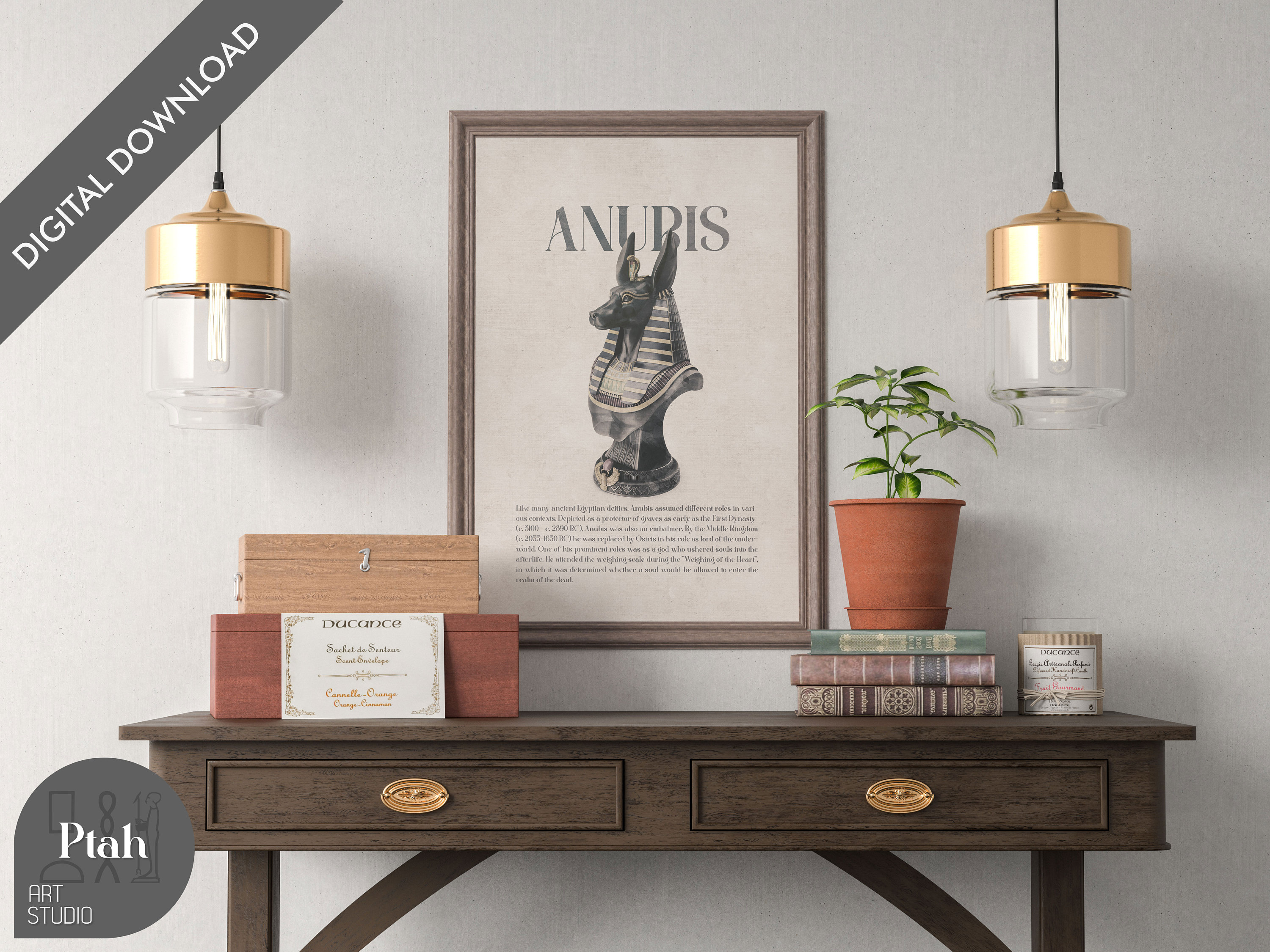 Anubis Wall Art • Ancient Egyptian Wall Art • Unique Printable Poster ...