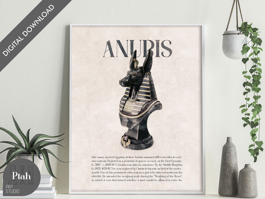 Anubis Wall Art Ancient Egyptian Wall Art Unique Printable - Etsy