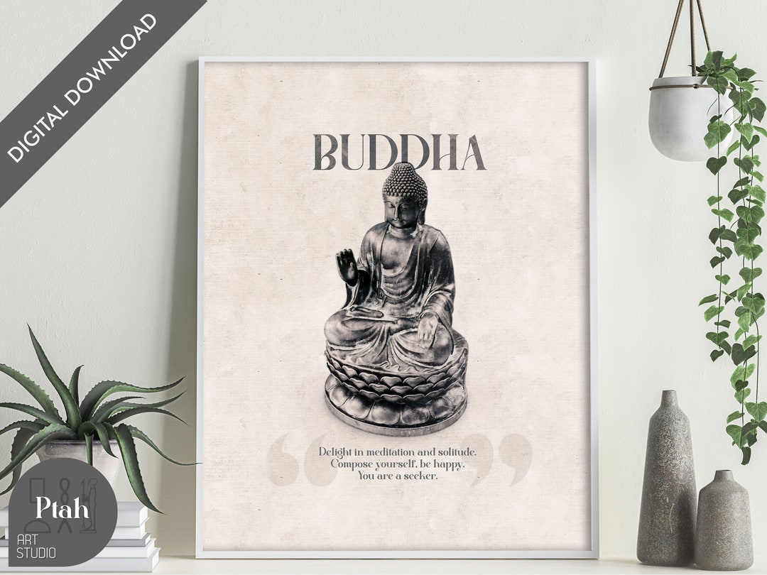 Buddha Wall Art • Philosophy Poster • Ancient Philosopher • Buddha ...