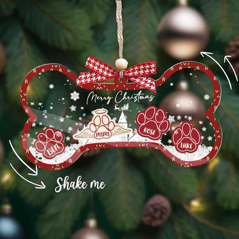 Paw Print Shaker Ornament - Etsy