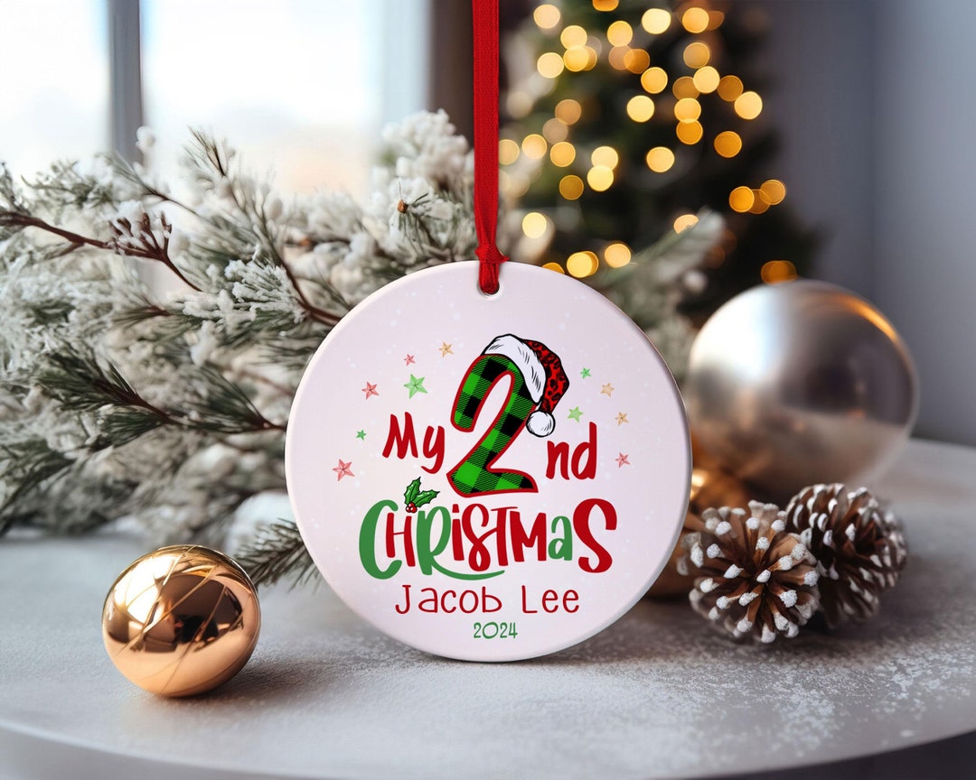 Personalized My Second Christmas Ornament, Baby's Second Christmas Ornament, Custom Name Baby ...