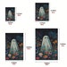 Cute Ghost in Flower Poster, Gothic Painting Haunting Ghost, Romantic ...