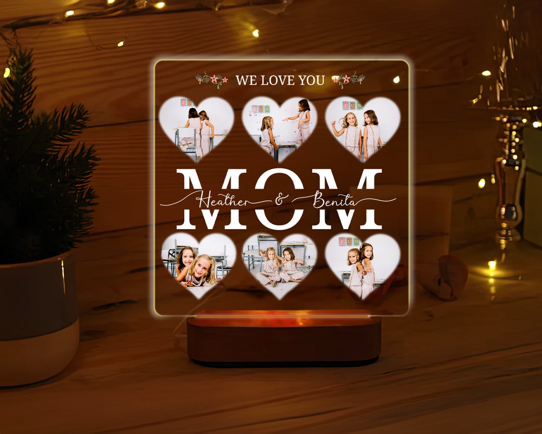 Personalized Gift for Mom, Custom Photo Night Light for Mom, Led Lamp ...