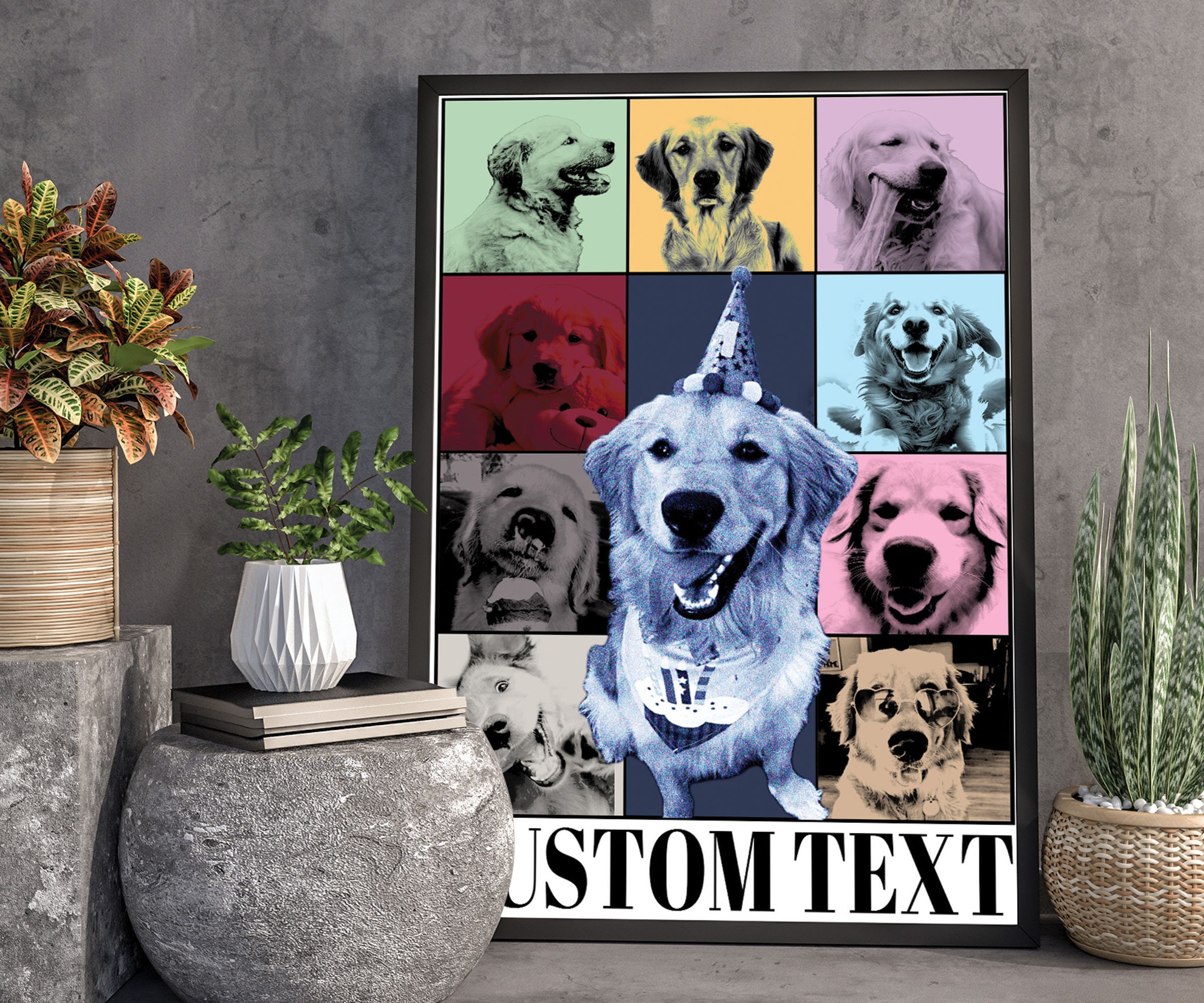 Personalized Pet Portrait Printable, Custom Dog Photo the Eras Tour ...