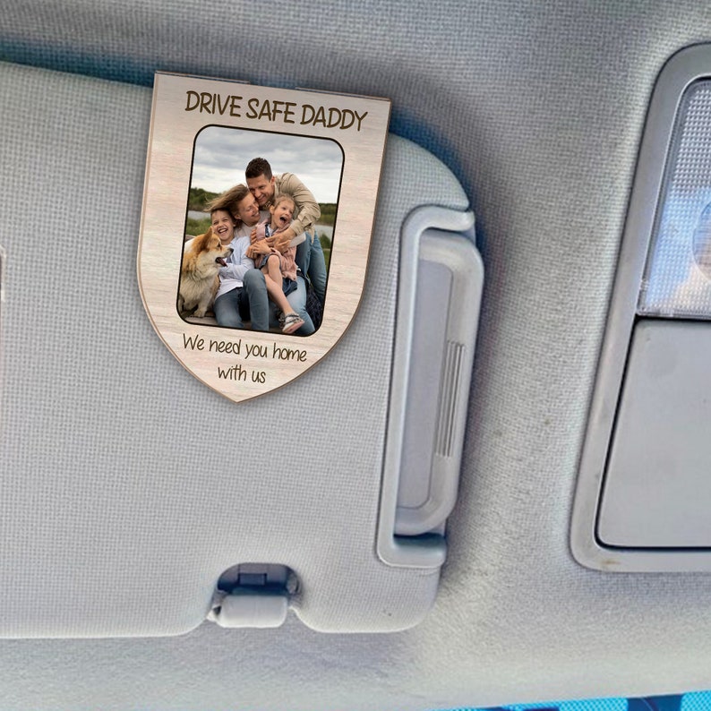 Personalized Father's Day Sun Visor Clip, Dad Visor Clip, Picture Visor ...