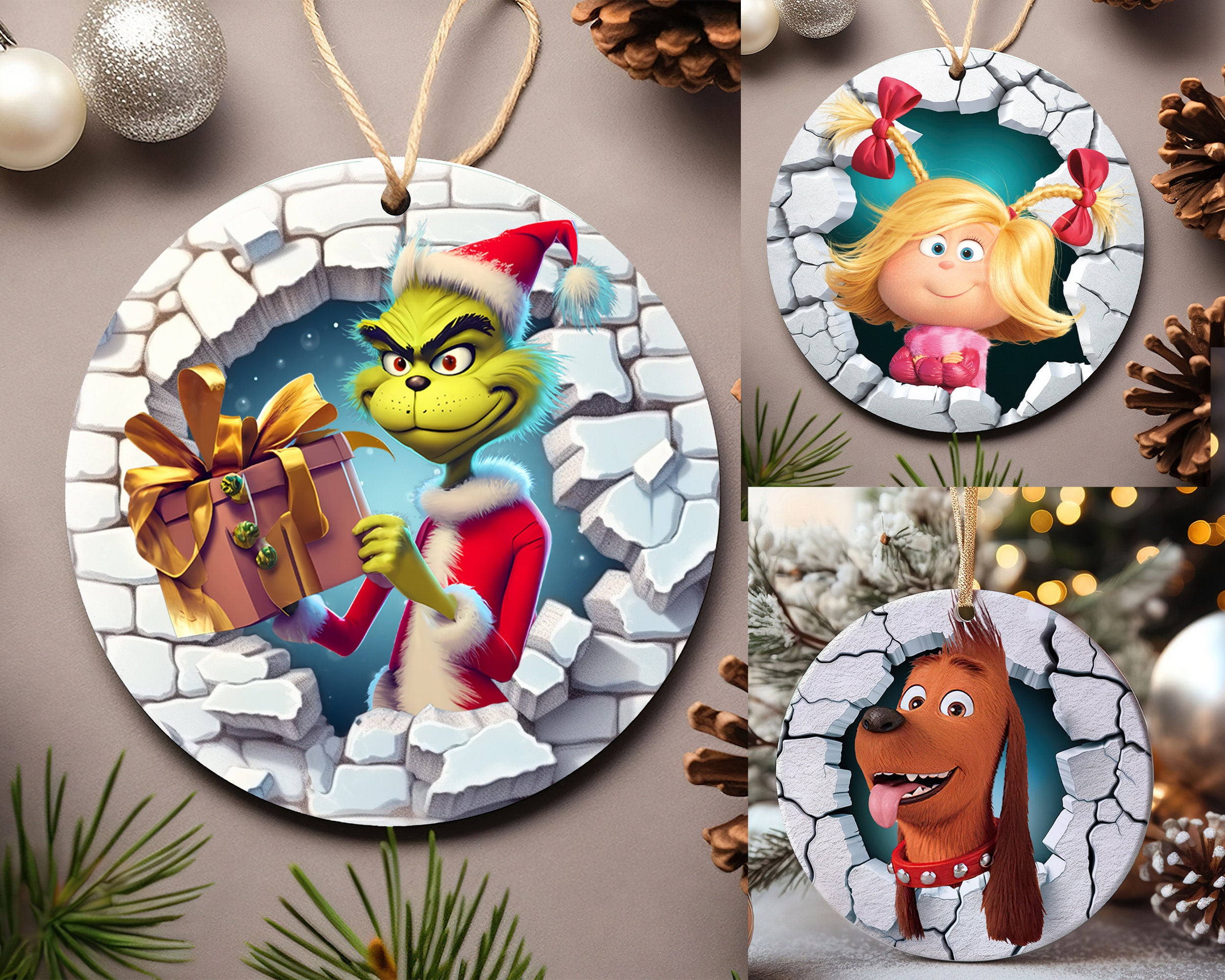 Stole Christmas Characters Ornament Christmas Grinch - Etsy