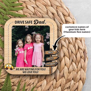 Personalized Photo Car Decoration, Drive Safe Dad Gift, Custom Sun ...