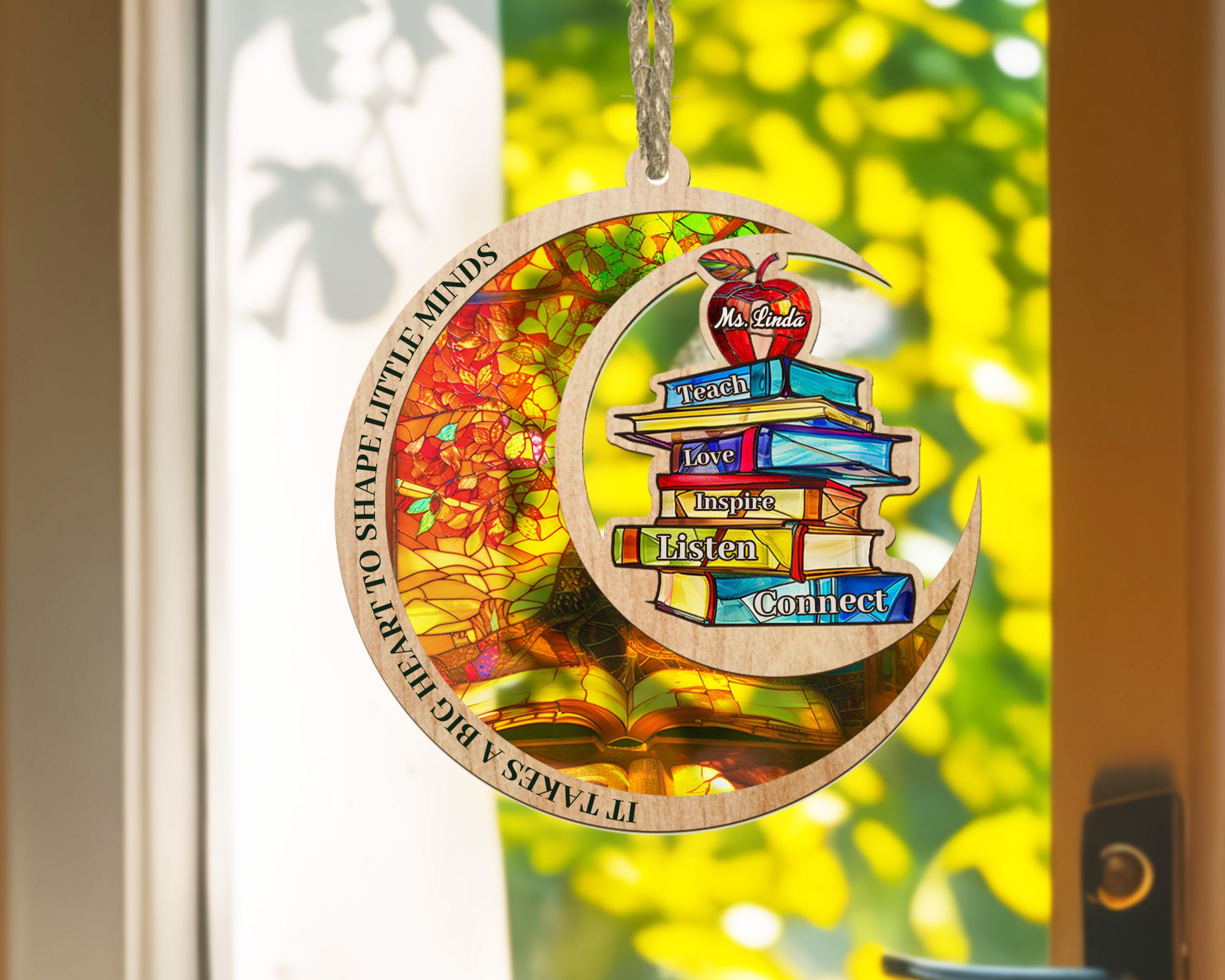 Teacher Thank You Suncatcher, Customized Teacher Name Suncatcher, It ...