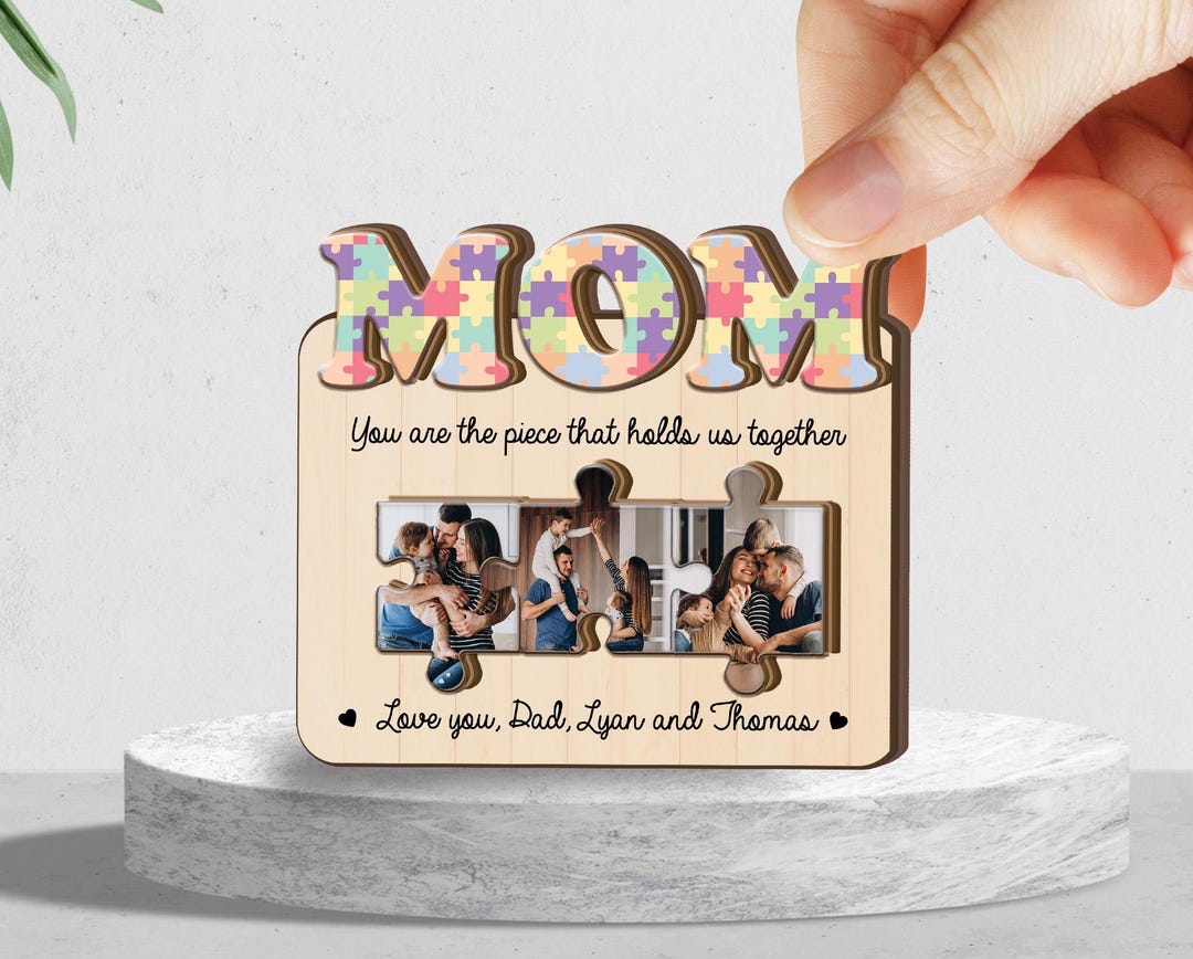 Customized Mom Puzzle Fridge Magnet, Mother’s Day Photo Magnet, Family ...