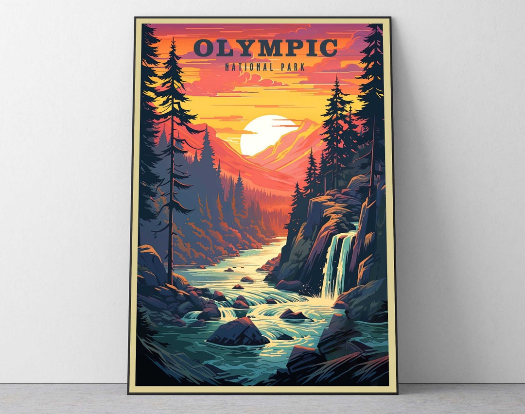 Olympic National Park Poster Print, National Park Print, Travel Poster ...