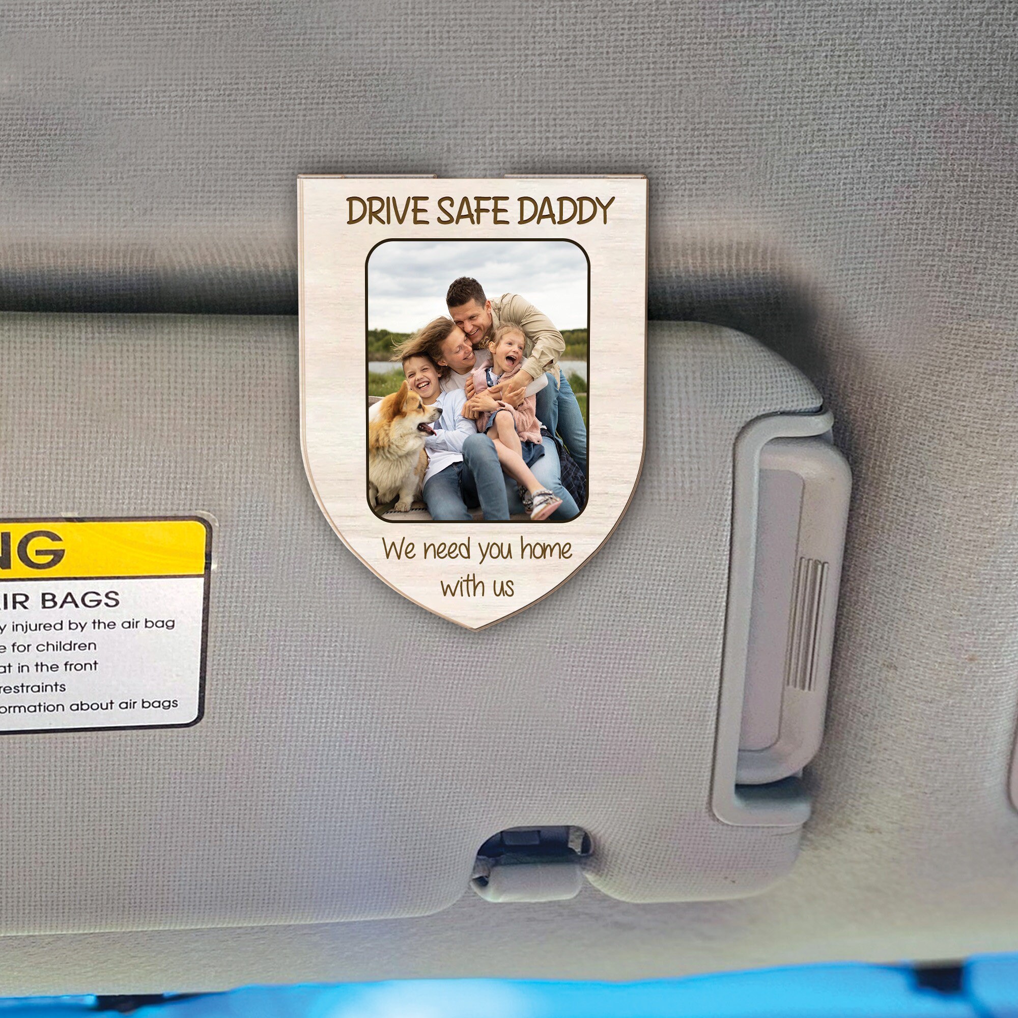 Personalized Father's Day Sun Visor Clip, Dad Visor Clip, Picture Visor ...