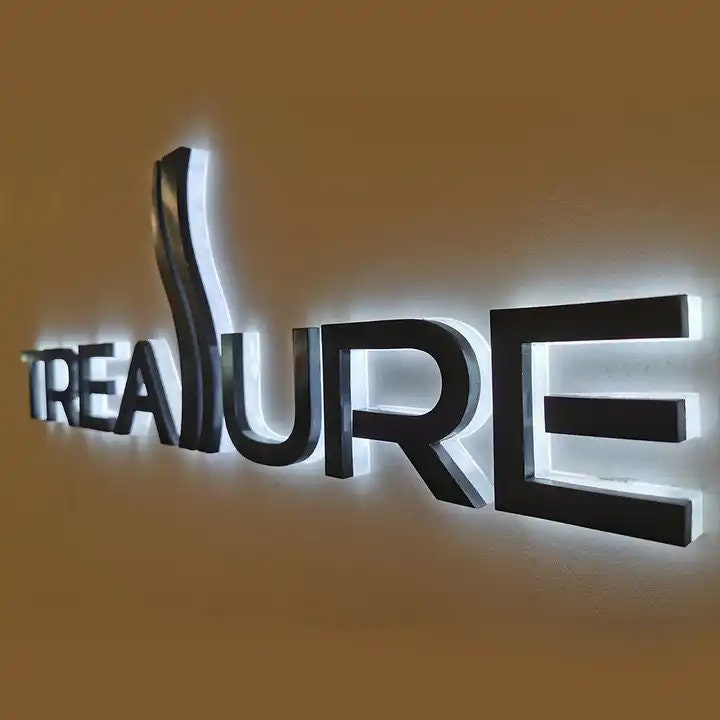 3D Logo Backlit Business Sign Custom Sign Custom Backlit Sign Metal ...