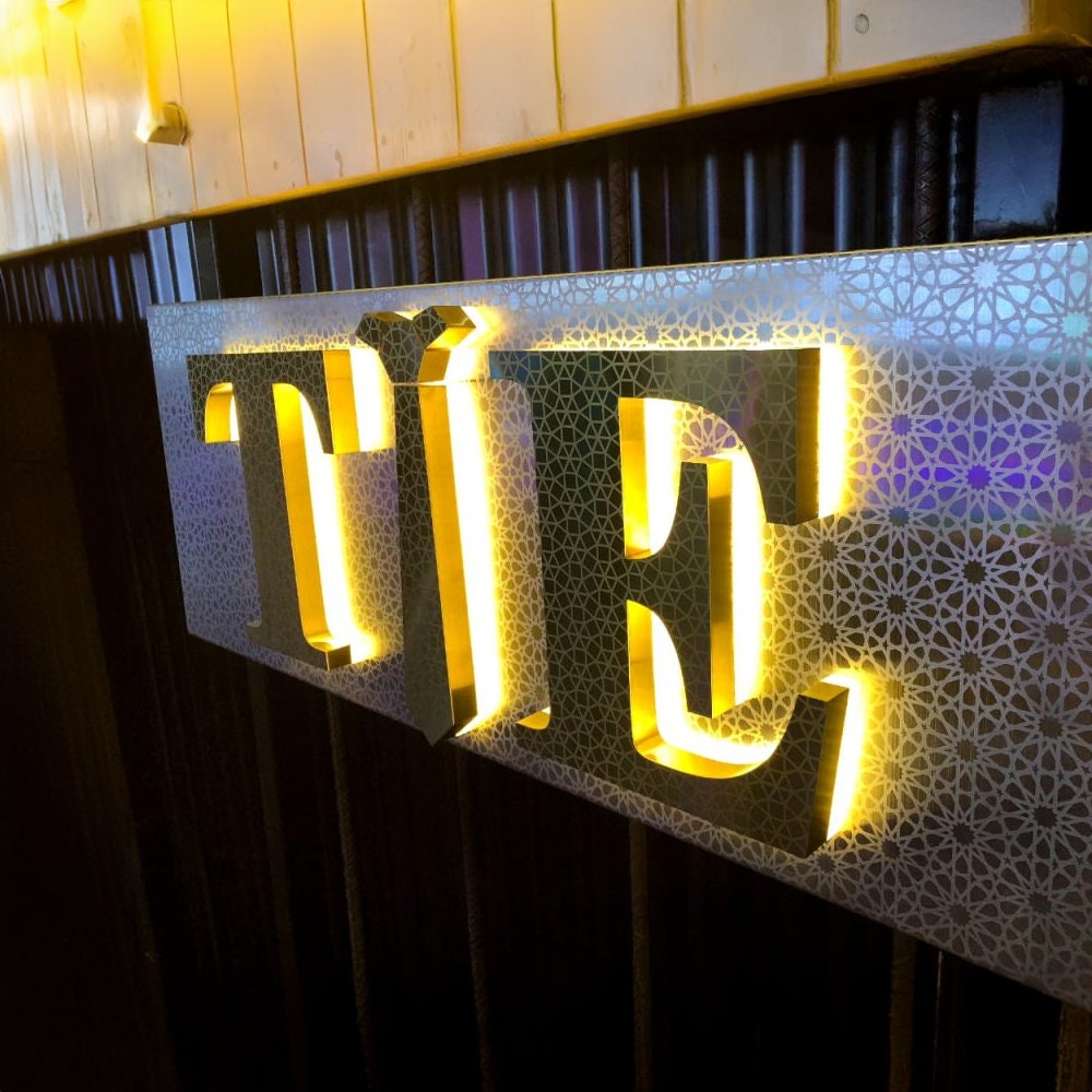 Custom Backlit Sign 3D Logo Backlit Business Sign Custom Sign Metal ...