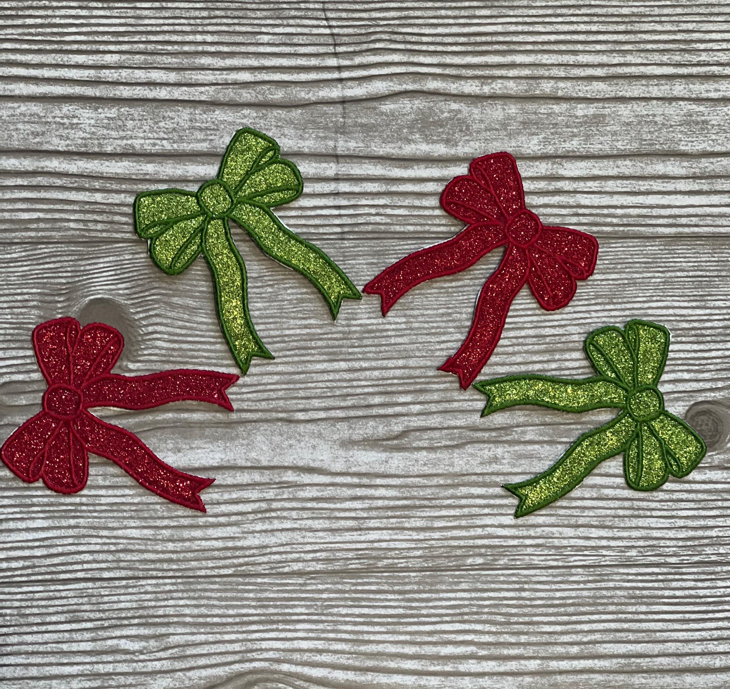 Glitter Bow Iron on Patch 5x6 Inches - Etsy