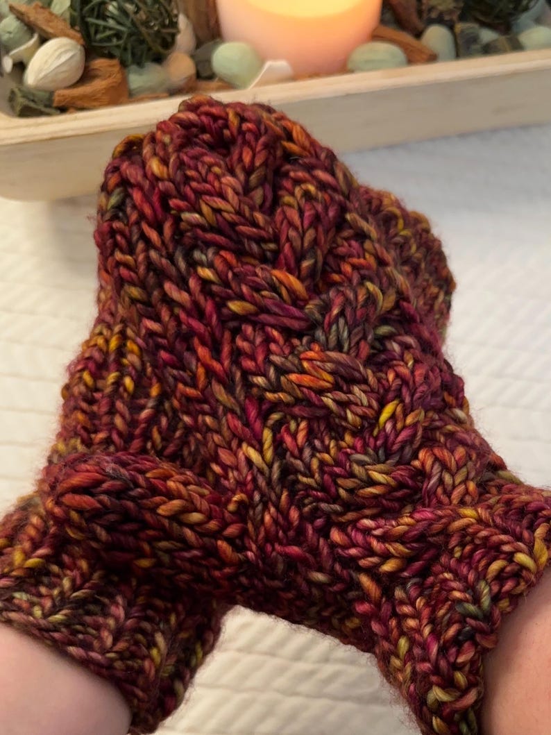The Nirvana Mittens Knitting Pattern, Cable Knit Mitten Pattern ...