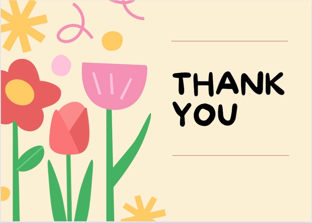 Personalized 'summer Flowers Thank You' Postcards & Envelopes - Etsy