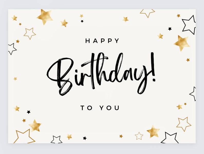 Personalized 'starry Birthday' Postcards and Envelopes - Etsy