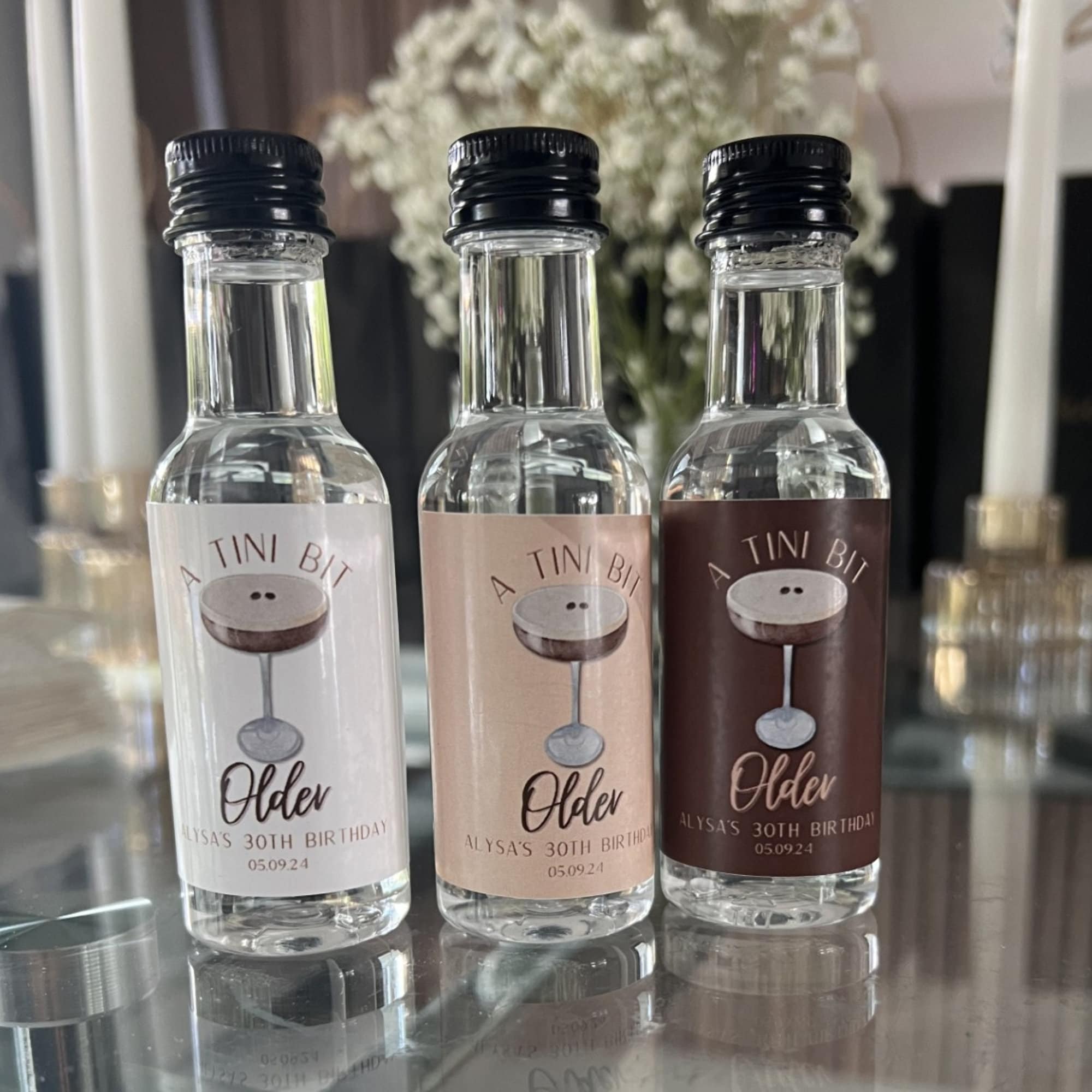 Espresso Martini Birthday Mini Bottle Labels: Editable Template ...
