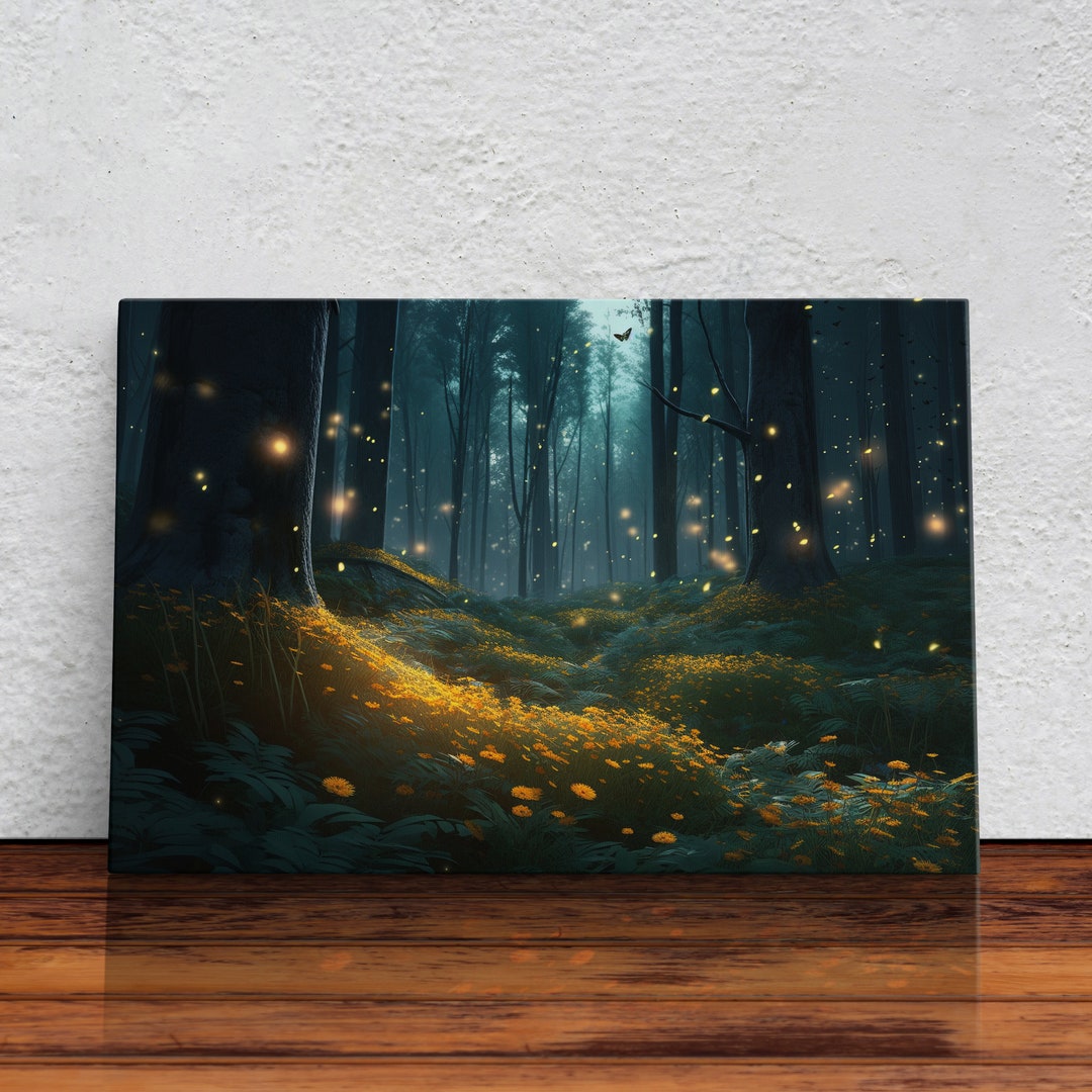 Fireflies Illuminating a Forest Floor Fine Art Print - Etsy