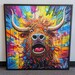 Rainbow Highland Cow Tripping Balls, Framed Canvas Print - Etsy