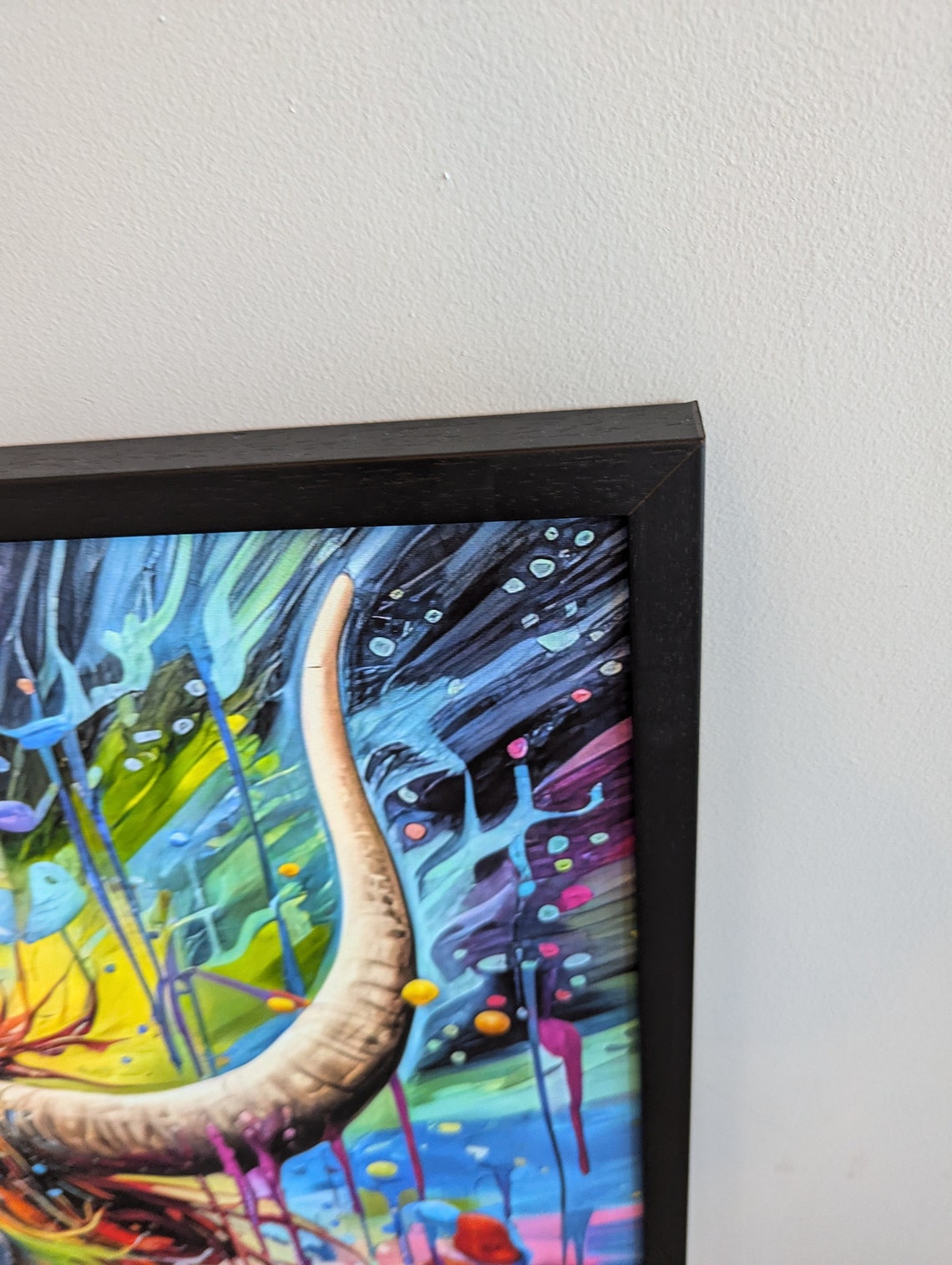 Rainbow Highland Cow Tripping Balls, Framed Canvas Print - Etsy