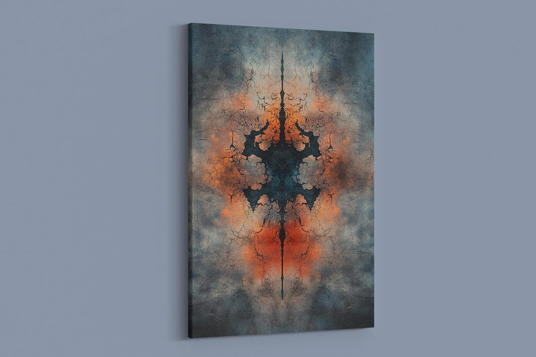 Fiery Cracked Abstract - Canvas Print, Digital Print - Etsy