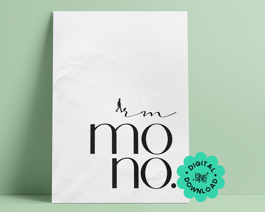 BTS RM Mono Digital Poster Print, Instant Download, Mono Album Poster ...