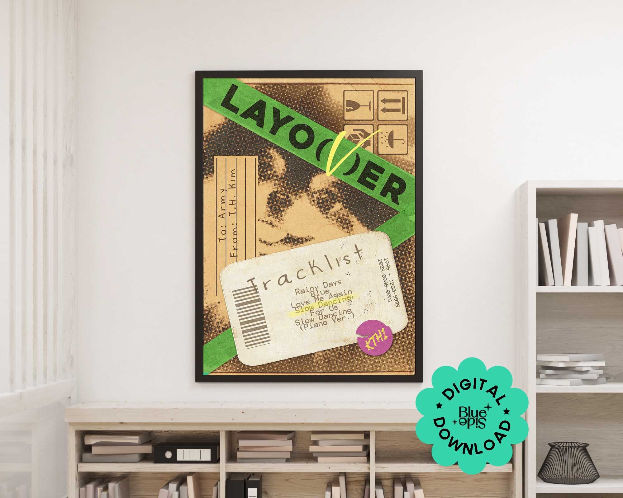 BTS V Layover Digital Poster Print Instant Download Taehyung - Etsy