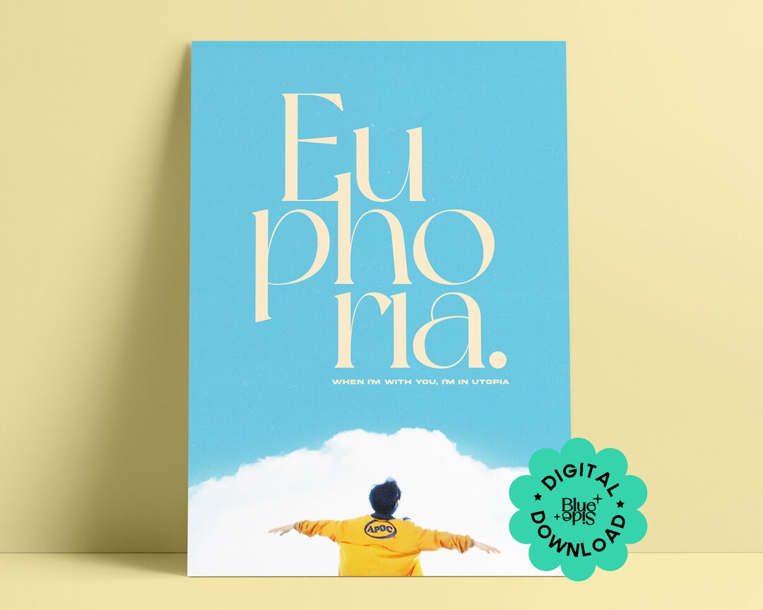 BTS Jungkook Euphoria Digital Poster, Euphoria Lyrics Print, Instant ...