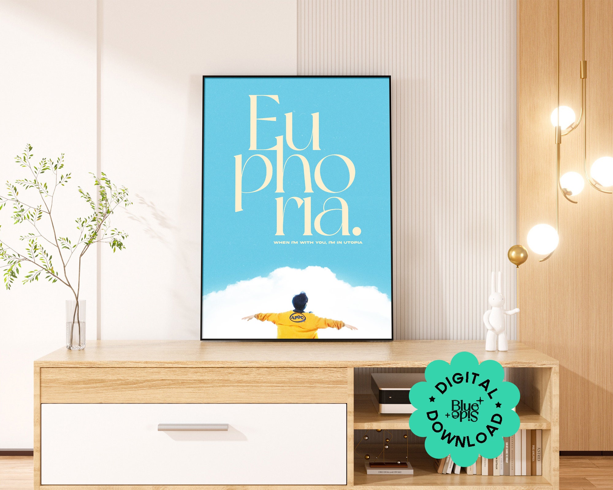 BTS Jungkook Euphoria Digital Poster, Euphoria Lyrics Print, Instant ...